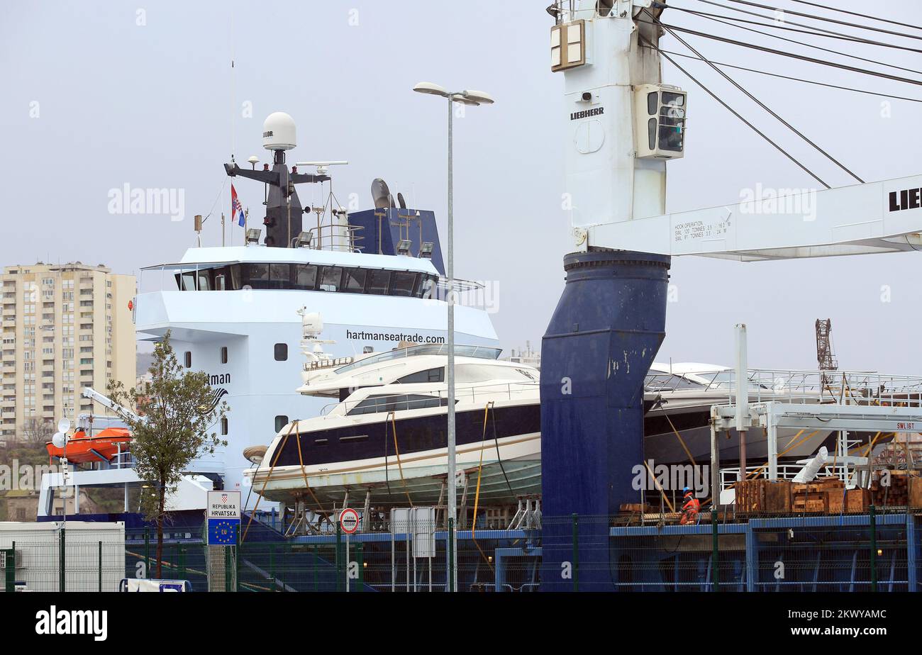 07.03.2017., Croatia, Sibenik - In the Sibenik port, Dutch cargo ship ...