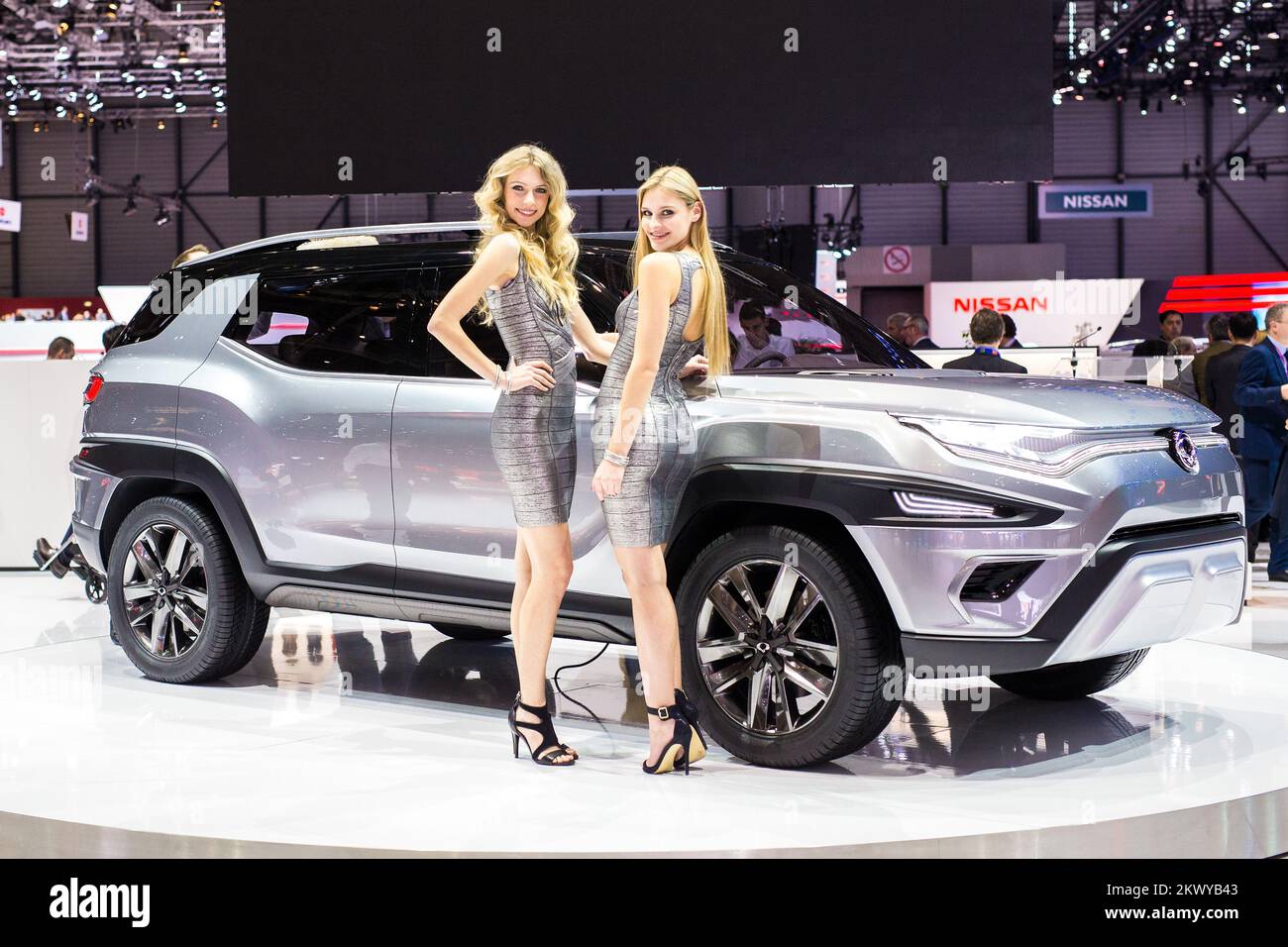 Hostesses at a car show hi-res stock photography and images - Alamy