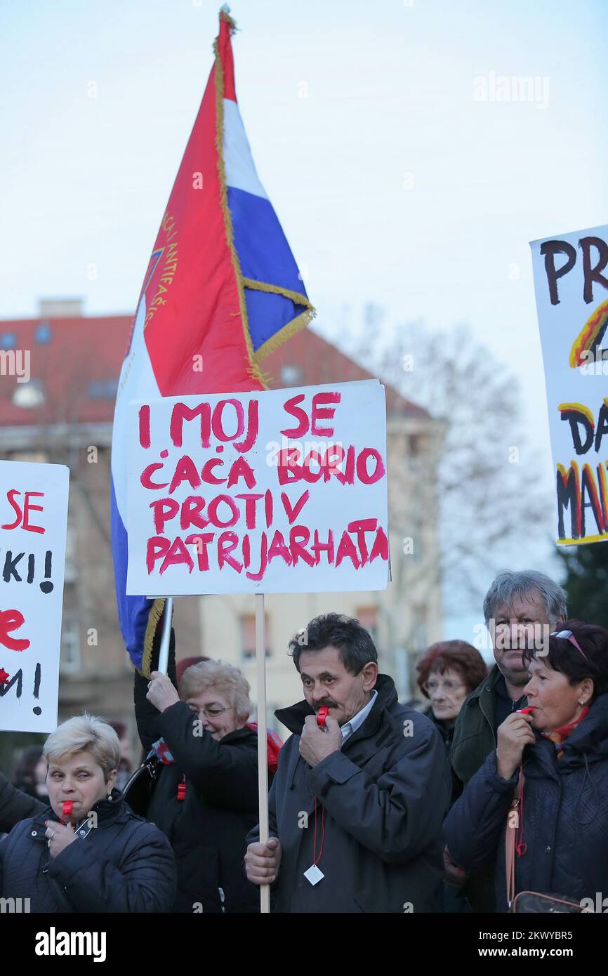 08.03.2017., Zagreb, Croatia - Night March for International Women's ...