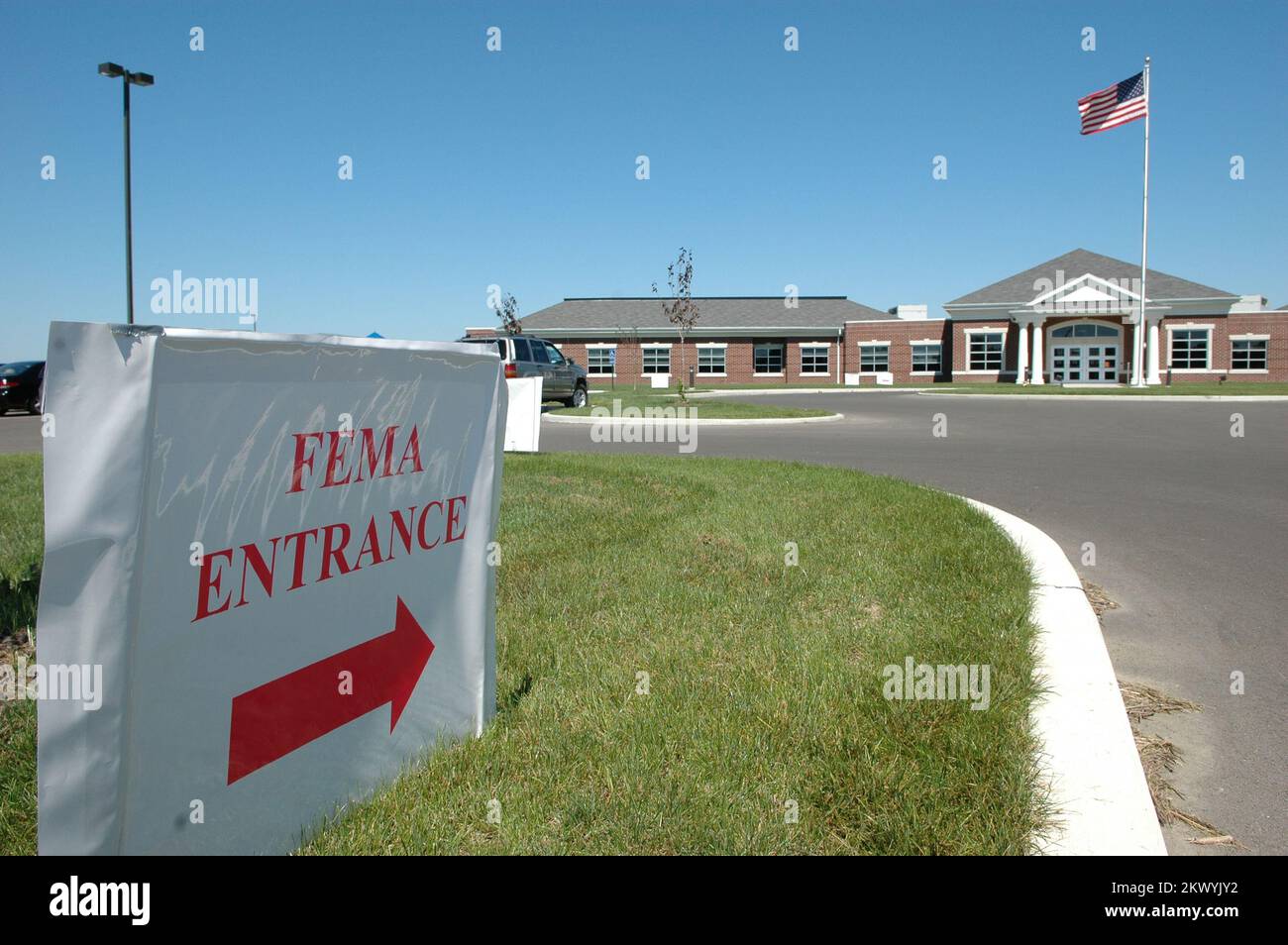 Disaster emergency center signs hi-res stock photography and images - Alamy