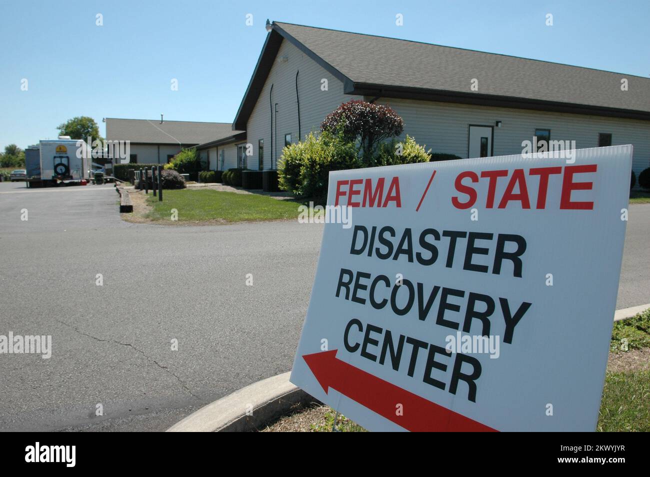 Disaster emergency center signs hi-res stock photography and images - Alamy