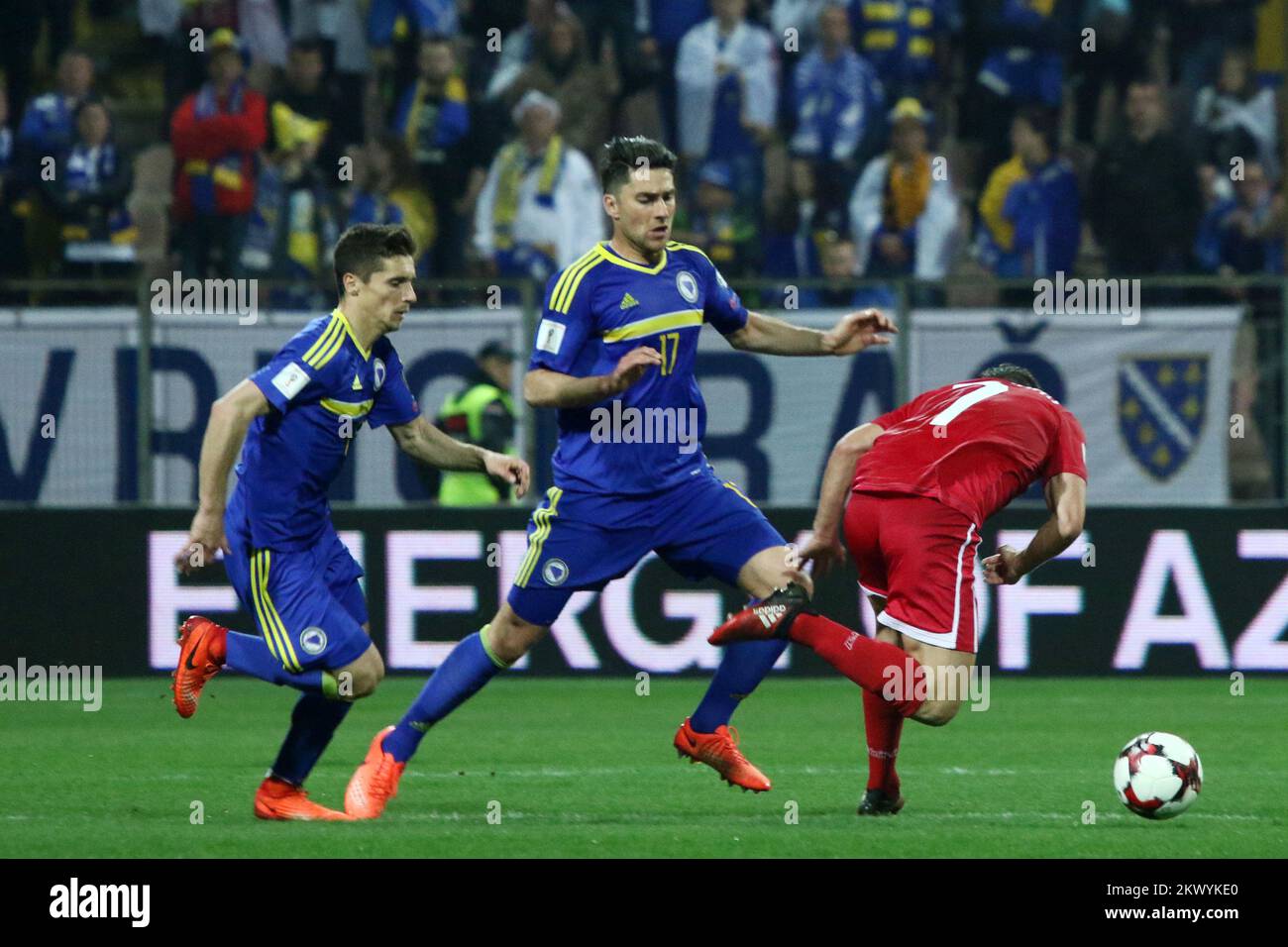 25.03.2017, Stadium Bilino Polje, Zenica, Bosnia and Herzegovina - 2018 ...