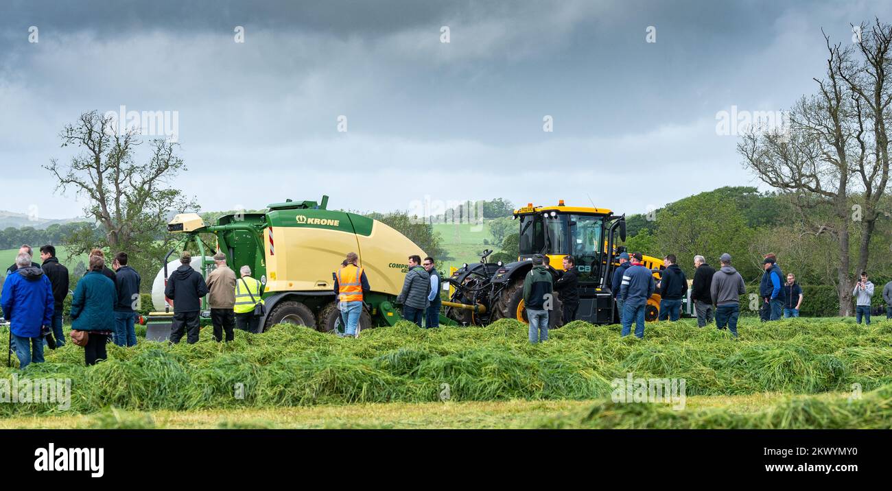 Farmers attending Scotgrass, a grassland event where farmers can look ...