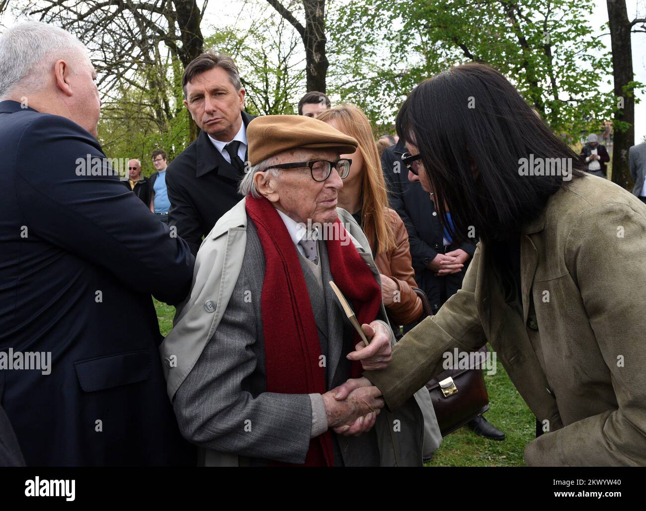 06.04.2017., Ljubljana, Slovenia - Slovenian novelist Boris Pahor and ...