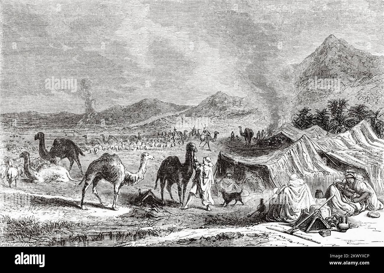 Senegalese Moors camp, Senegal. West Africa. Travels and expeditions in ...