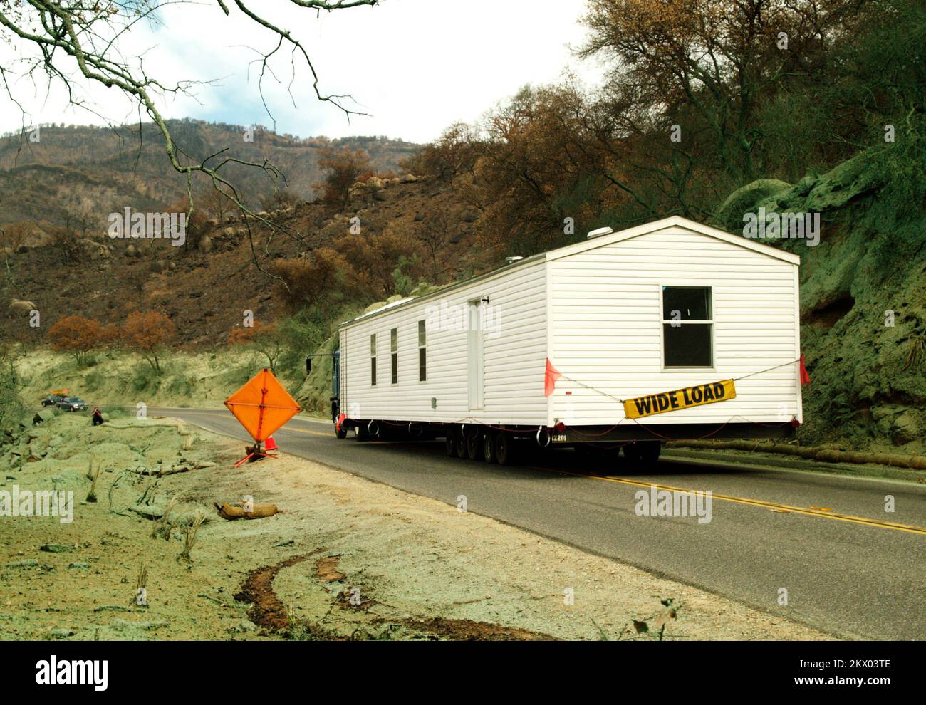 Wildfires, Pauma Valley, CA, November 28, 2007 A mobile home is towed ...