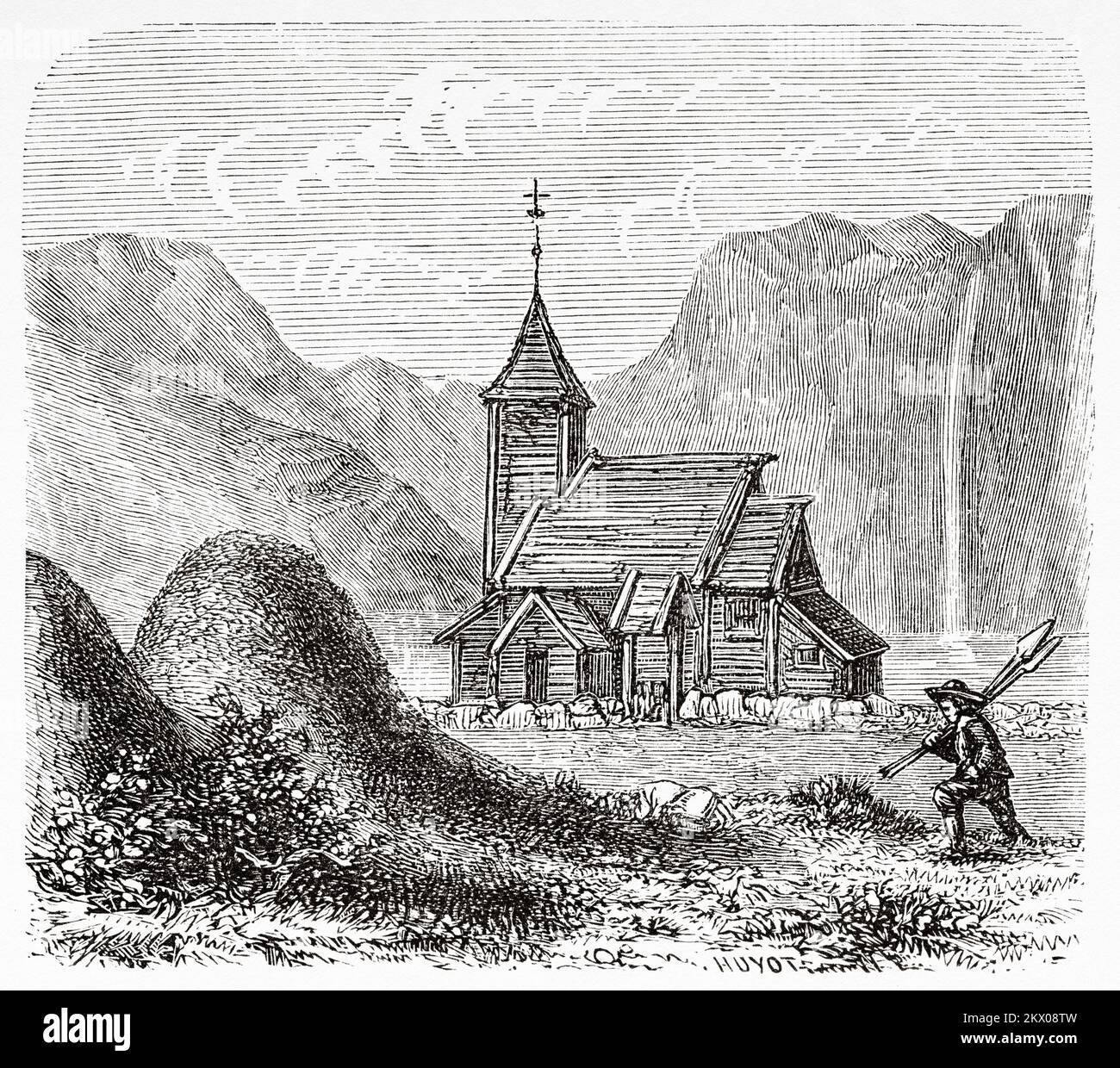 Vangsnes Church, parish church in Vik Municipality in Vestland county ...