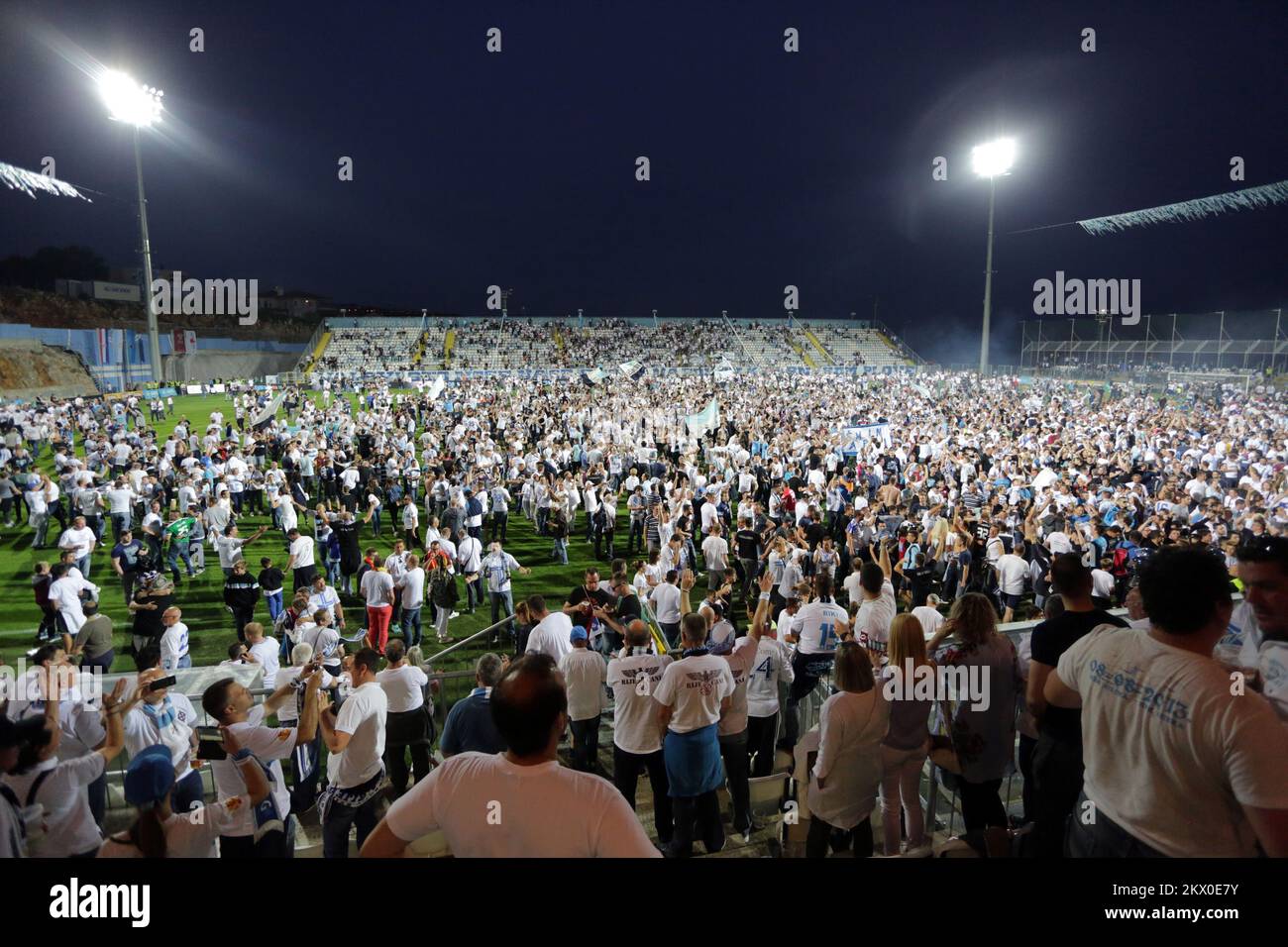 21.05.2017., Rijeka, Croatia - HNK Rijeka football fans celebrating ...