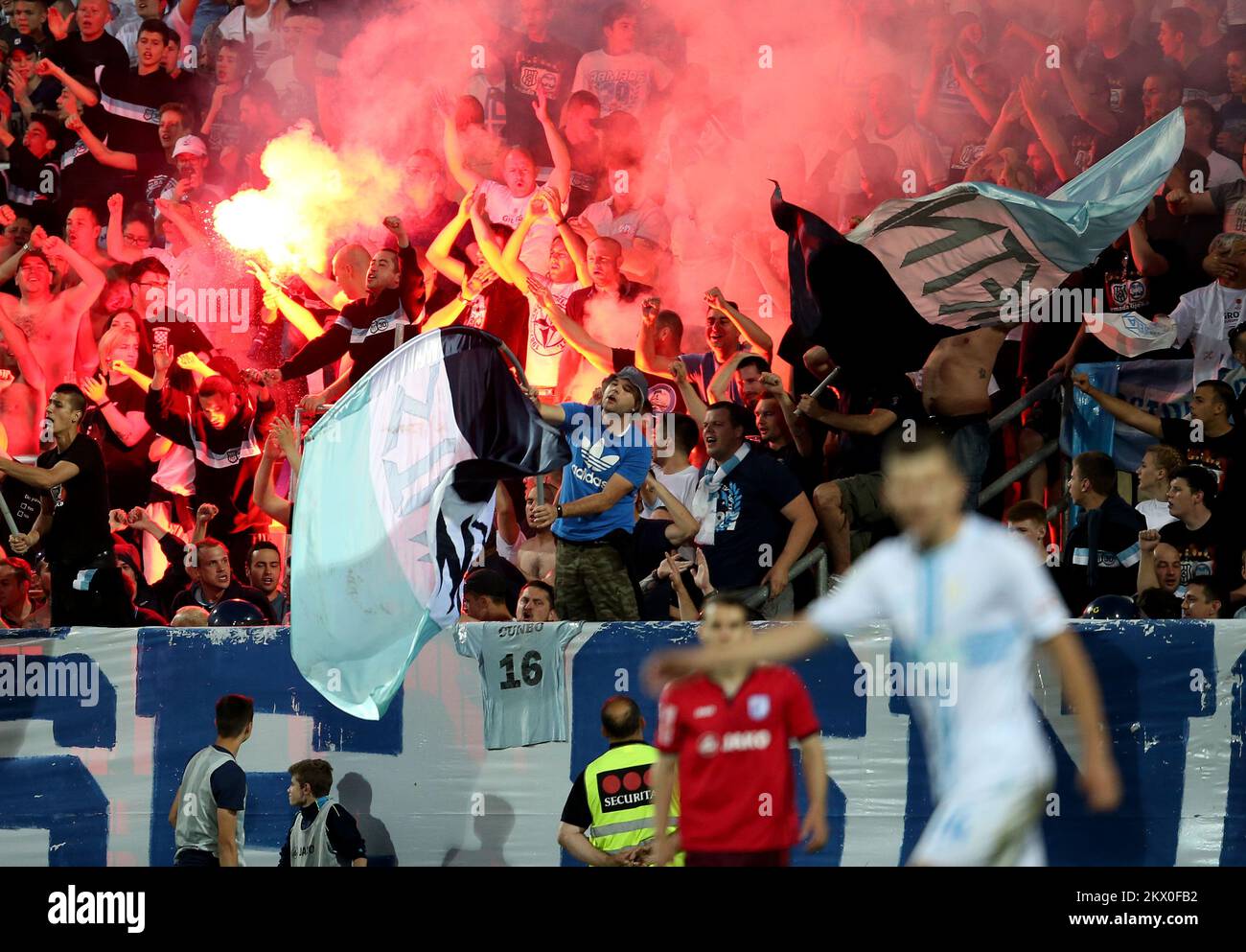 21.05.2017., Rijeka, Croatia - HNK Rijeka football fans celebrating ...