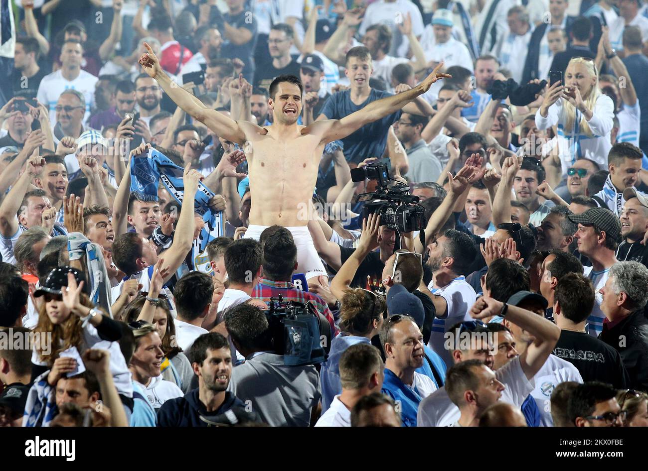 21.05.2017., Rijeka, Croatia - HNK Rijeka football fans celebrating ...