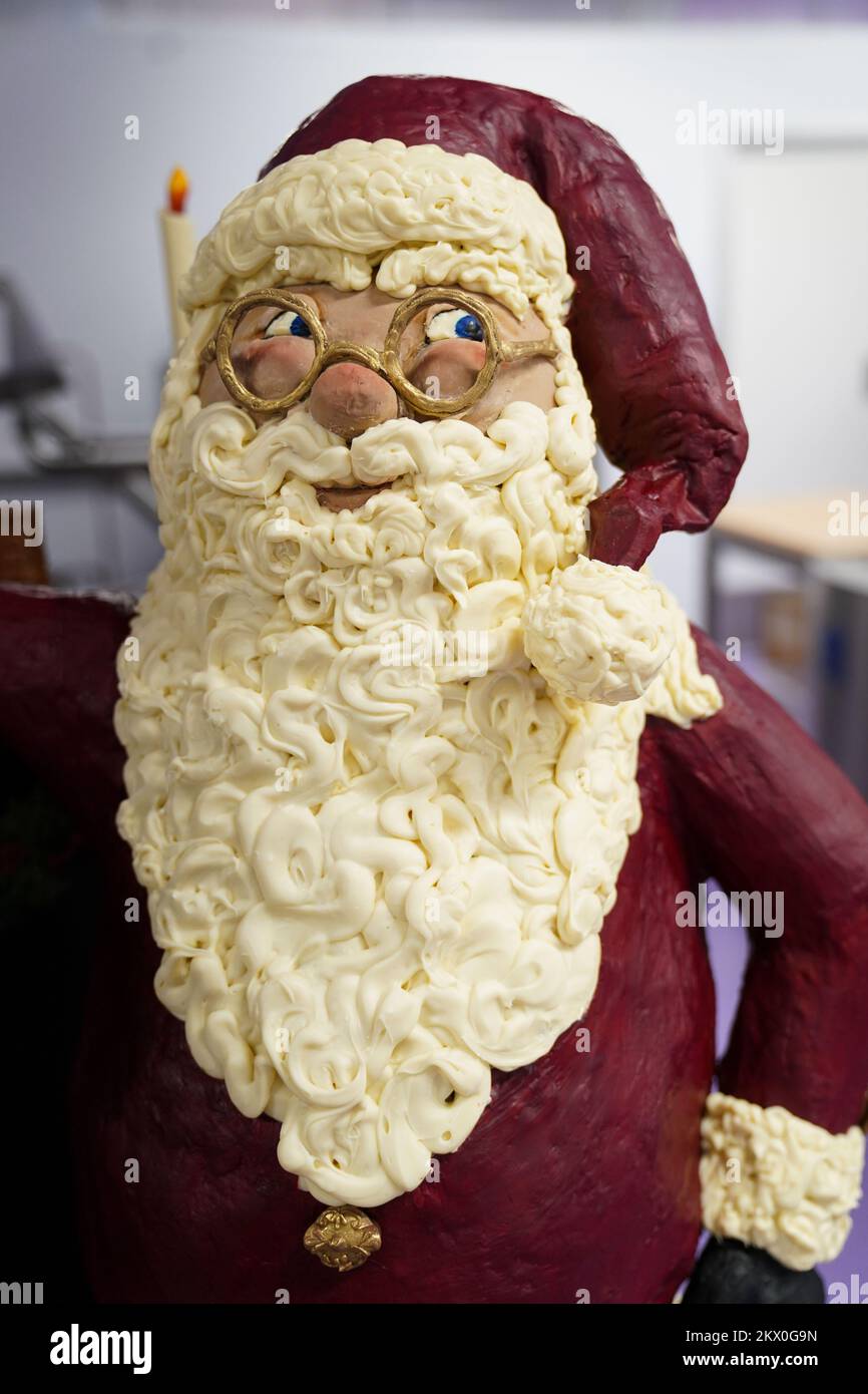 The Santa Claus Christmas creation at Cadbury World in Birmingham. The ...