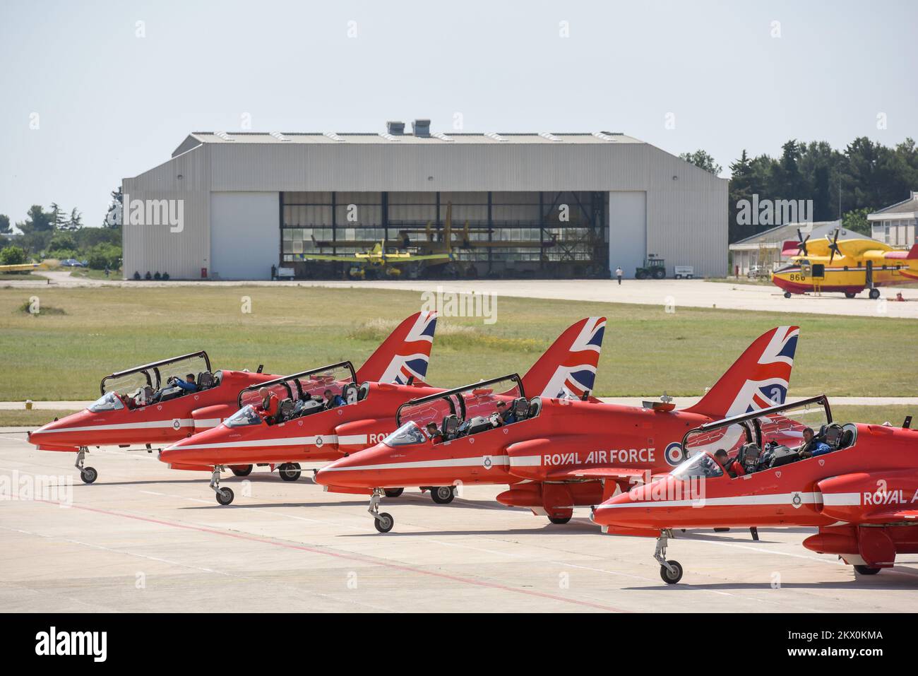 02.06.2017., Croatia, Zadar - The "Red Arrows" British RAF's acrobatic ...