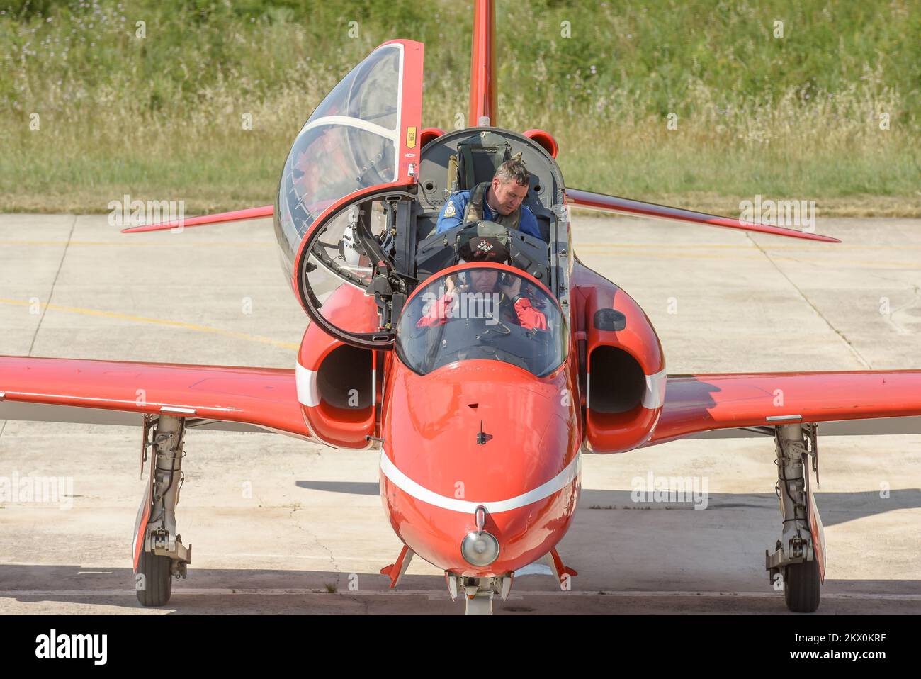 02.06.2017., Croatia, Zadar - The "Red Arrows" British RAF's acrobatic group visited the Zemunik ...