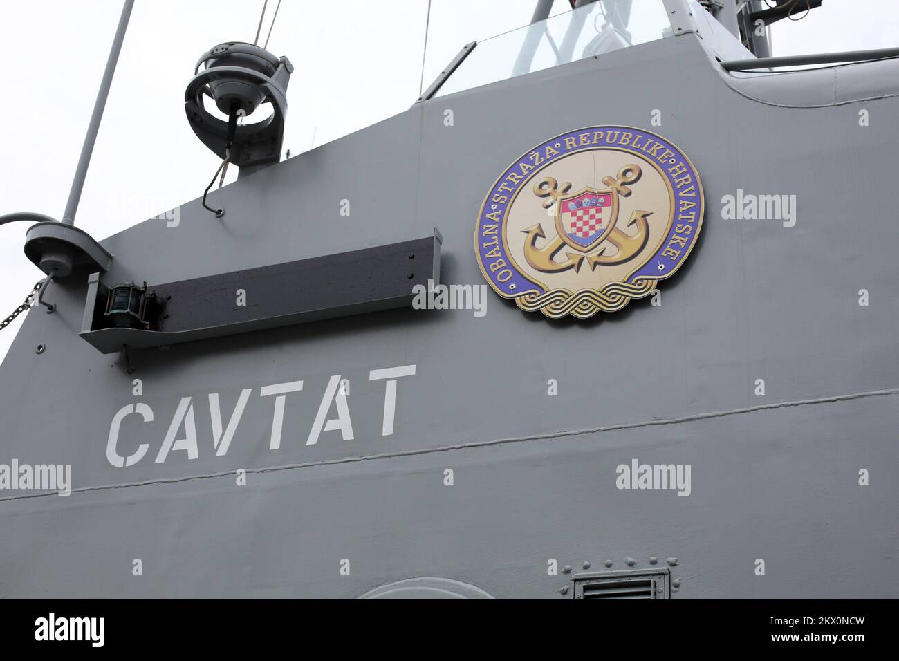06.06.2017., Croatia, Rijeka - Warship OB-03 Cavtat, which is part of ...