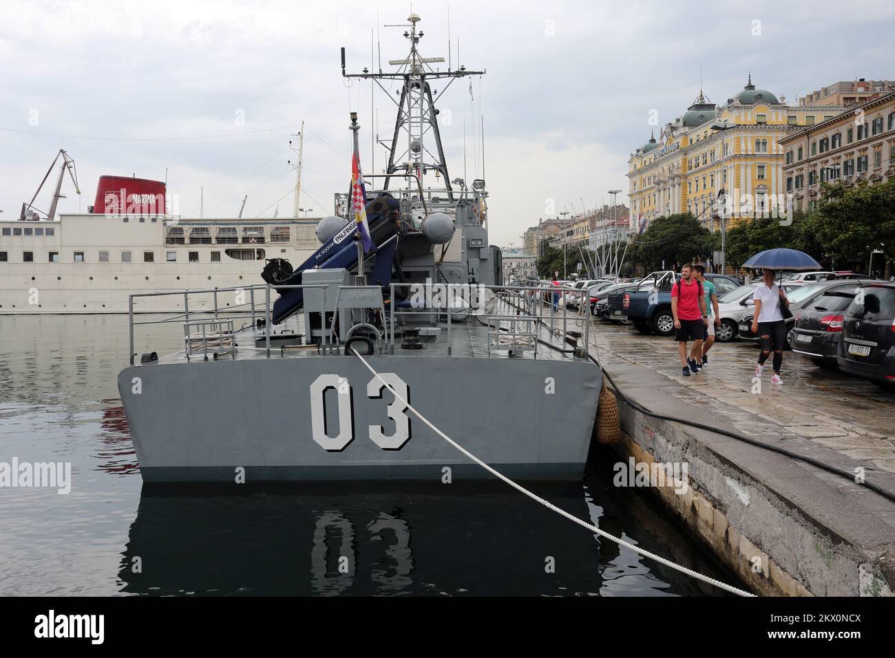 06.06.2017., Croatia, Rijeka - Warship OB-03 Cavtat, which is part of ...