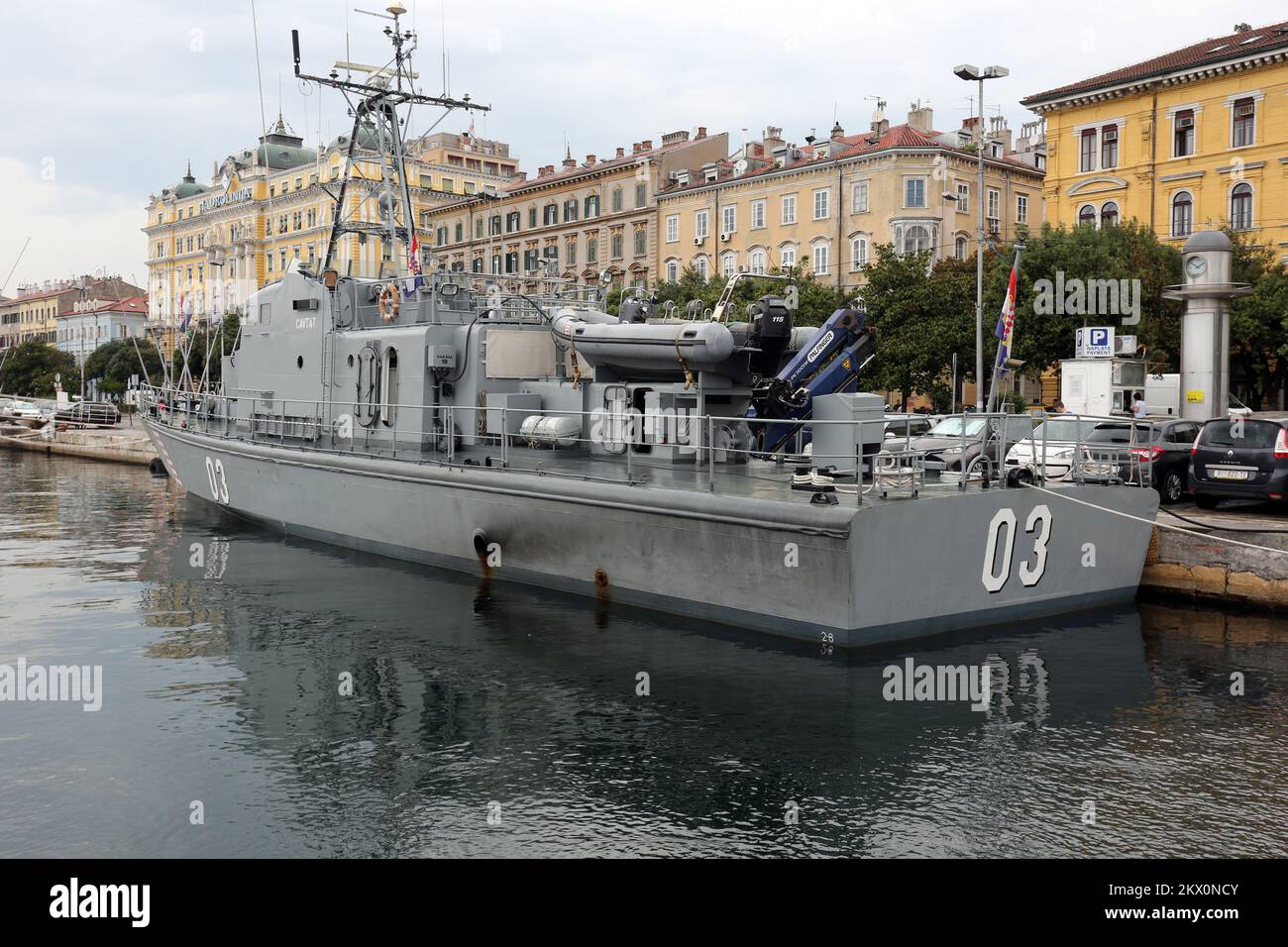 06.06.2017., Croatia, Rijeka - Warship OB-03 Cavtat, which is part of ...