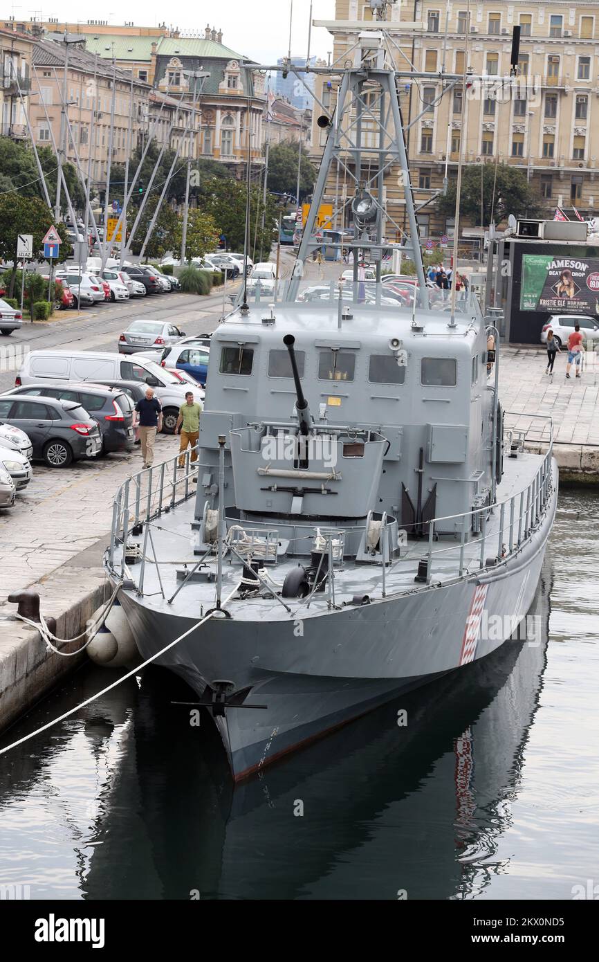 06.06.2017., Croatia, Rijeka - Warship OB-03 Cavtat, which is part of ...