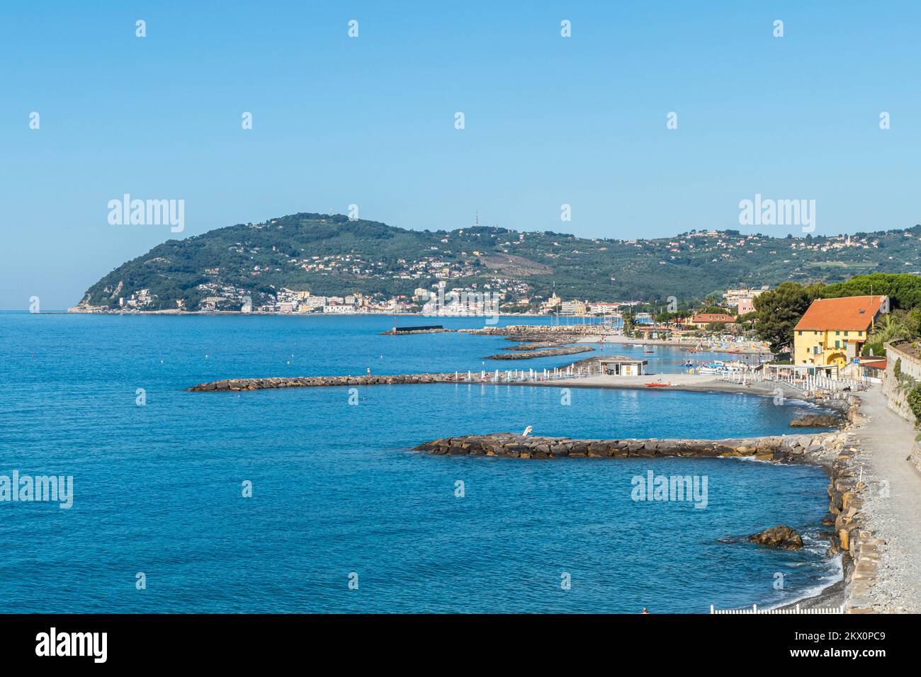 Aerial view of the beach of Cervo Stock Photo - Alamy