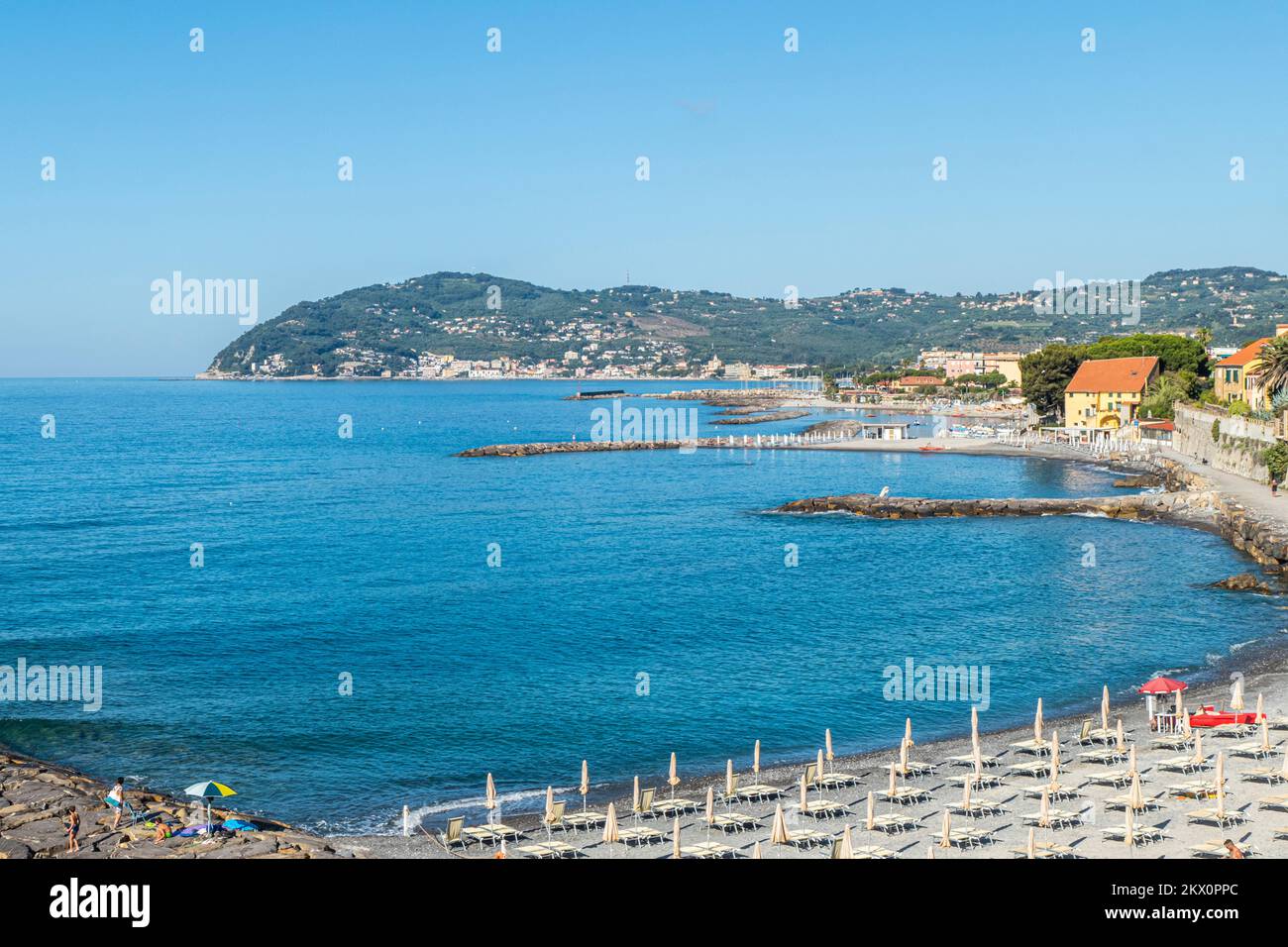 Aerial view of the beach of Cervo Stock Photo - Alamy