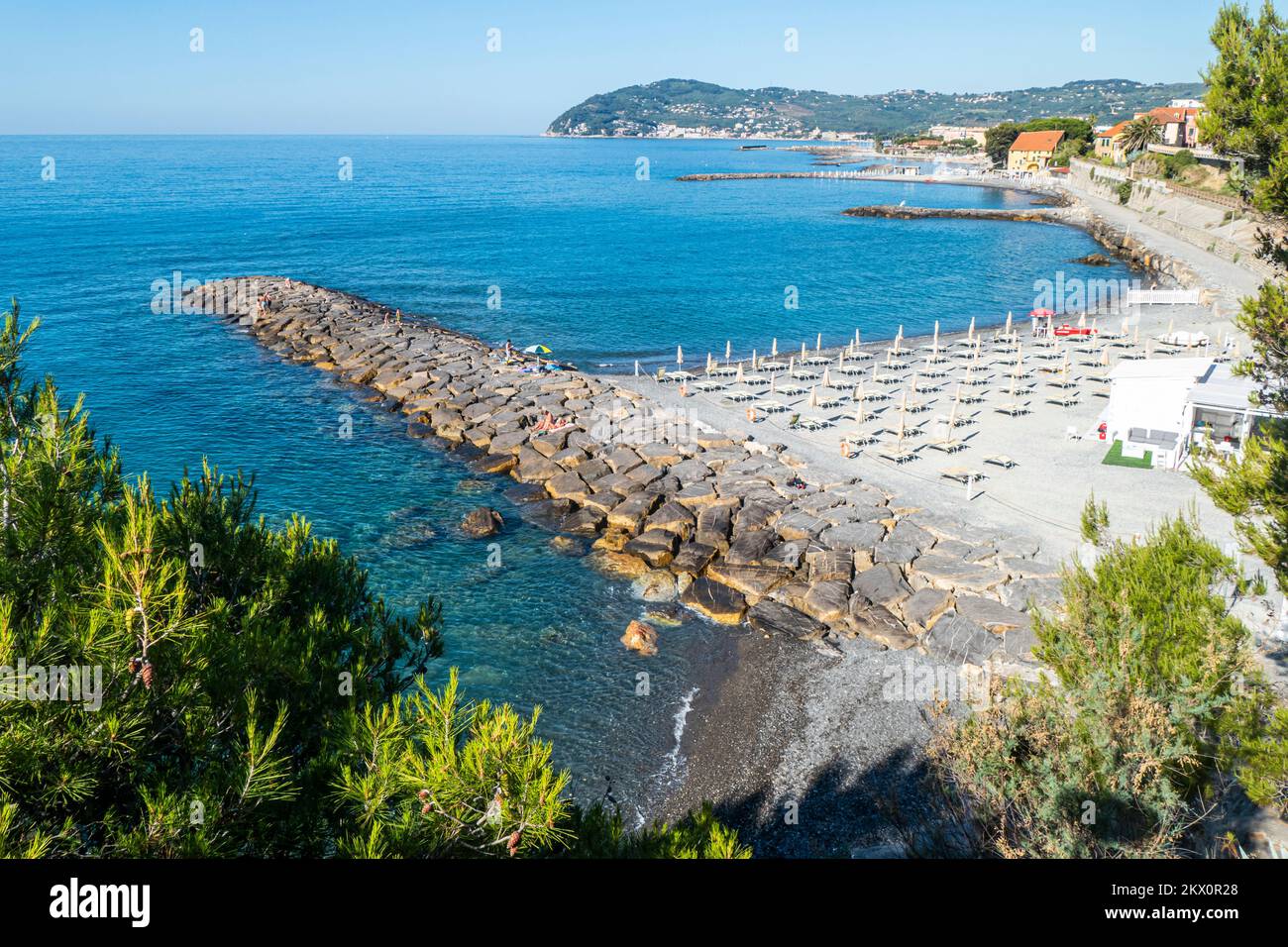Aerial view of the beach of Cervo Stock Photo - Alamy