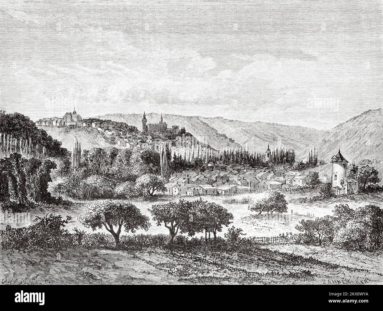 Landscape of Bar-Le-Duc, France. From Paris to Bucharest by Victor ...