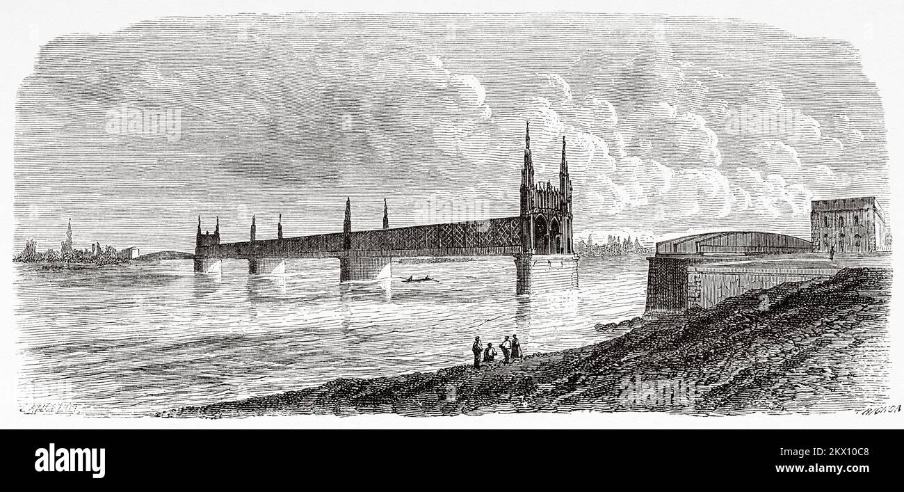 Kehl bridge over Rhine river completed in Kehl, Baden-Wurttemberg ...