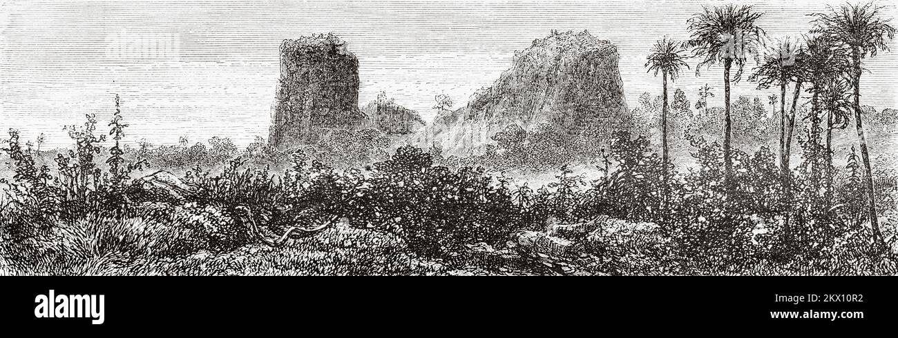 The peaks of Mount Seniaki, Fouta Djalon highlands, Senegal, Africa ...