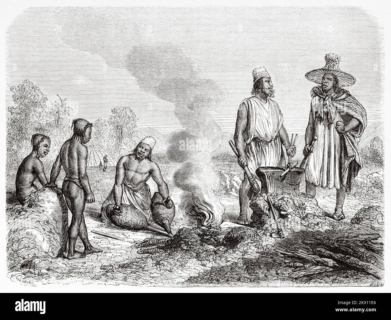 Blacksmith at work in Fouta-Djallon, Senegal, Africa. Travel in Fouta ...