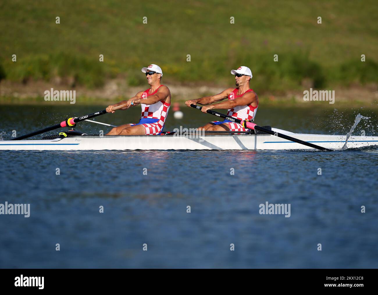 Croatian Olympic rowing champions, Martin and Valent Sinkovic train ...