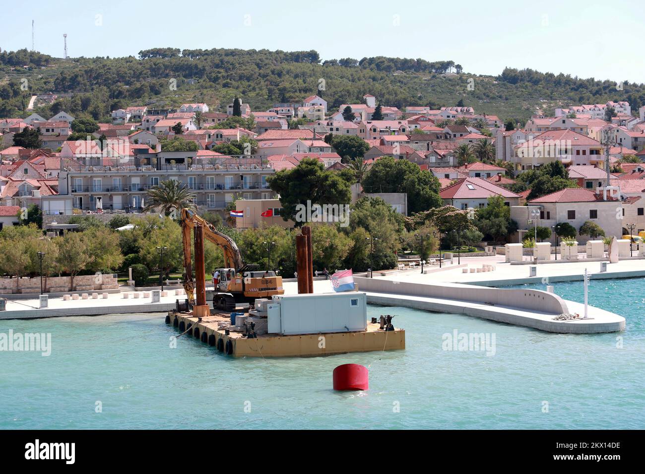 21.06.2017., Croatia, Supetar - Works on the new marina. Photo: Miranda ...