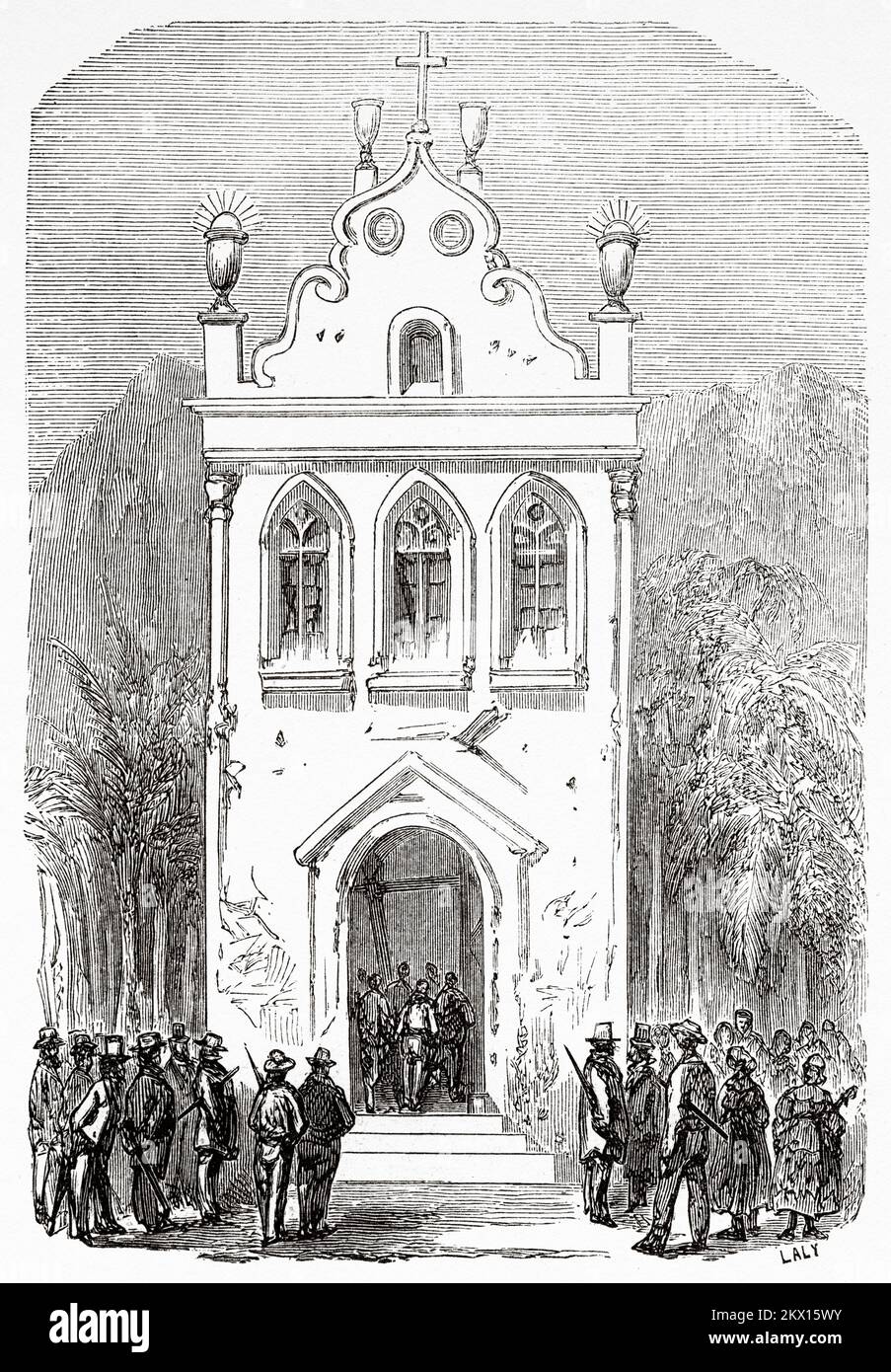 Facade black church in Cut Out Stock Images & Pictures - Alamy