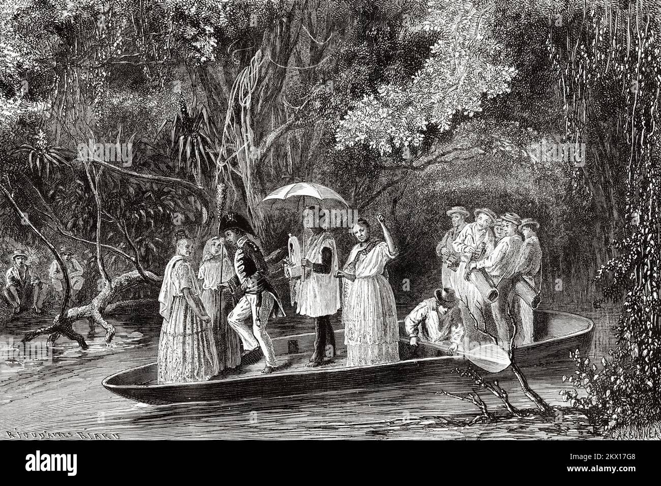 The feast of St Benedict in an Indian village, Brazil, South America ...