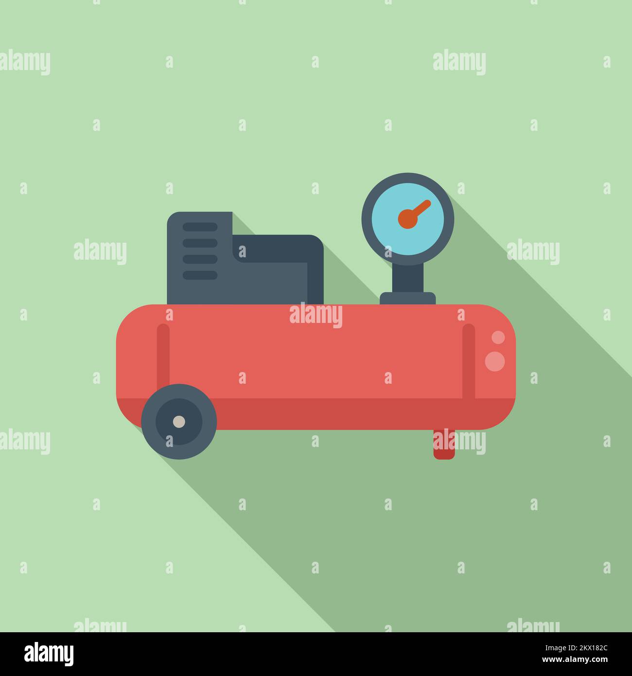 Air compressor icon flat vector. Machine pump. Pressure tank Stock ...