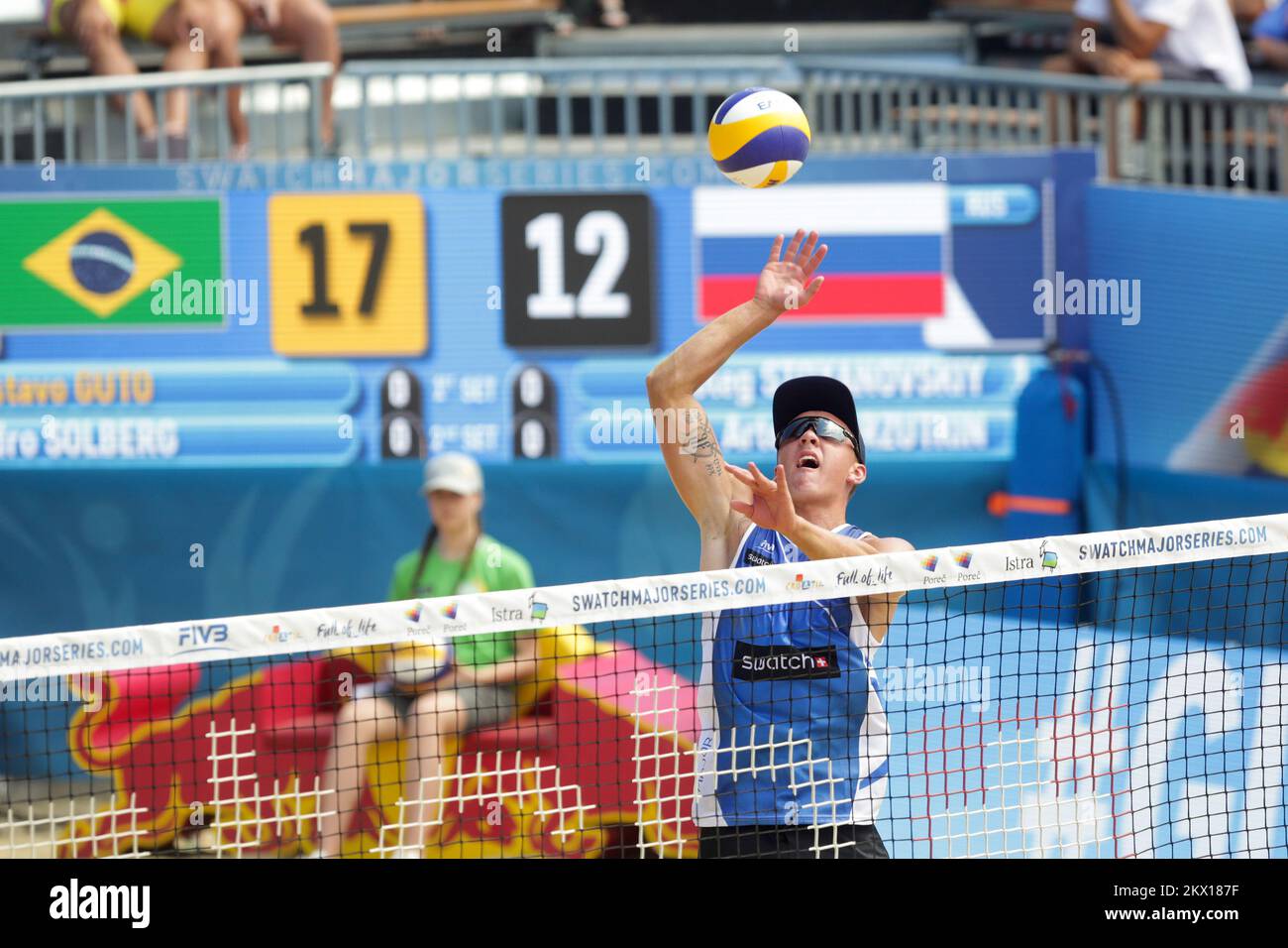 01.07.2017., Porec, Croatia - Volleyball Tournament Swatch Beach Volleyball Major Series. The ...