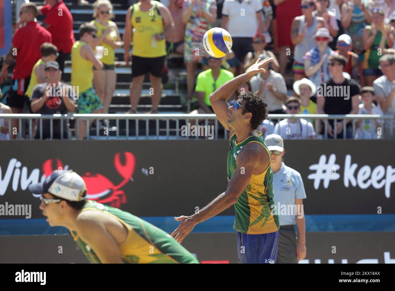 01.07.2017., Porec, Croatia - Volleyball Tournament Swatch Beach Volleyball Major Series. The ...