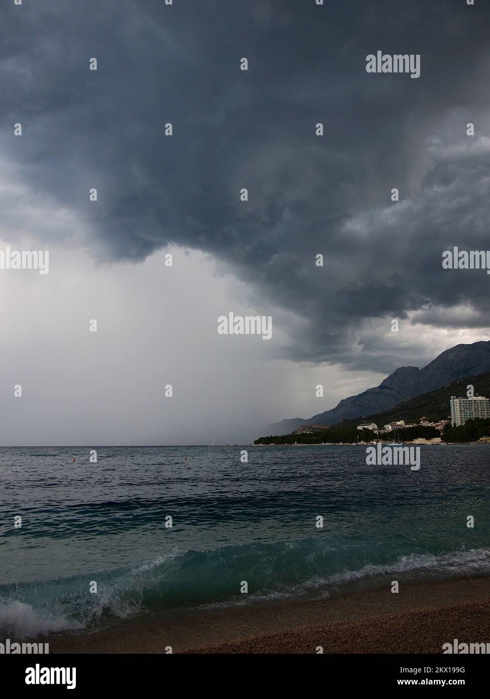 02.07.2017., Makarska, Croatia - Beutiful sky with heavy clouds over ...