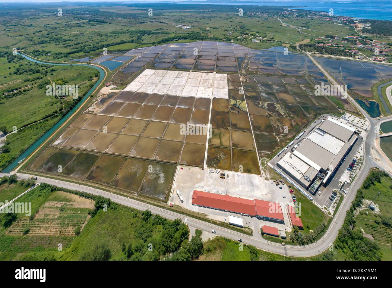 03.07.2017., Nin, Croatia - Nin's saltworks is located in a lagoon on ...