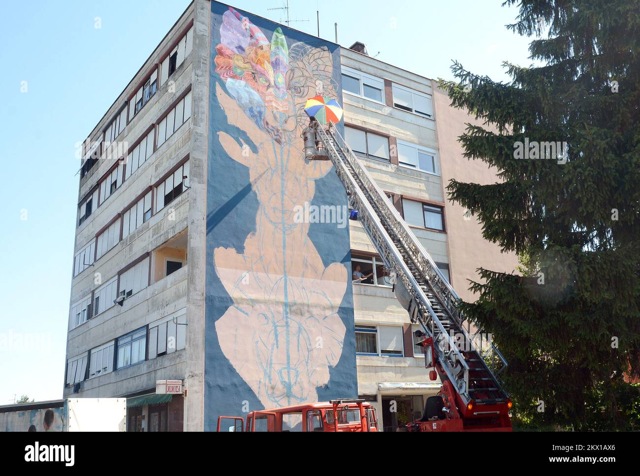 06.07.2017., Sisak, Croatia - After a short pause, the Street Art ...