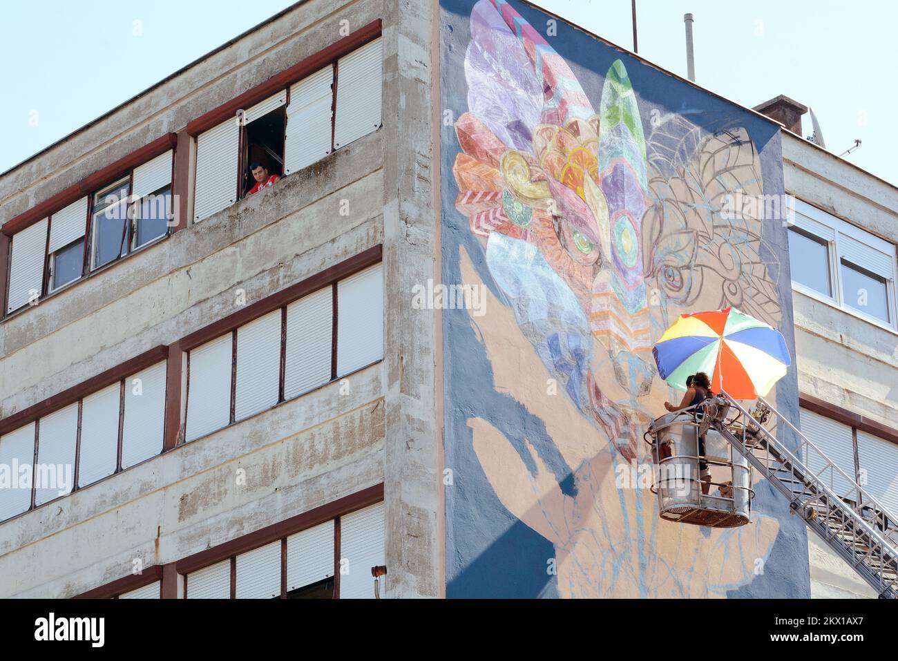 06.07.2017., Sisak, Croatia - After a short pause, the Street Art ...