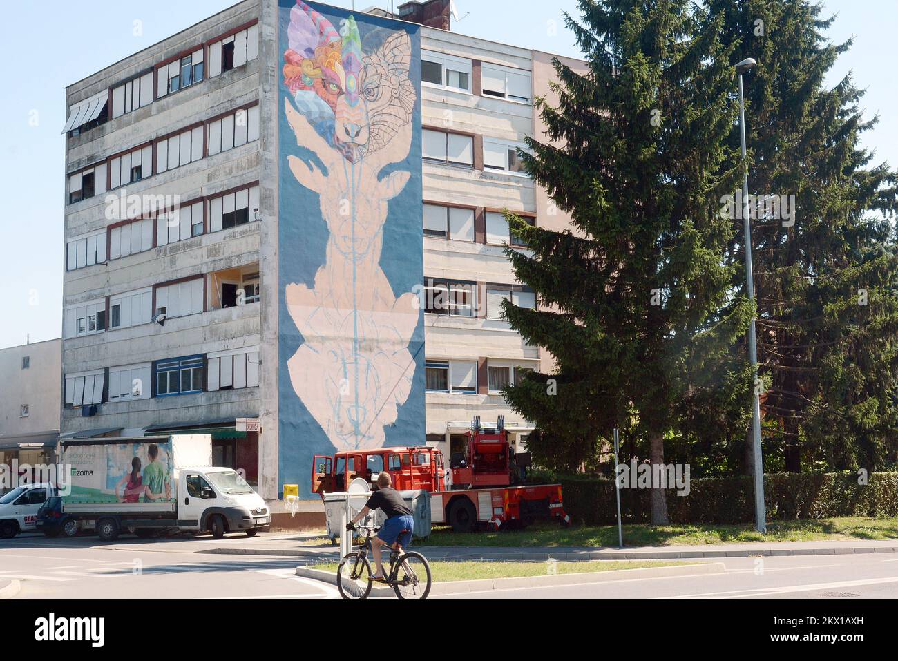 06.07.2017., Sisak, Croatia - After a short pause, the Street Art ...