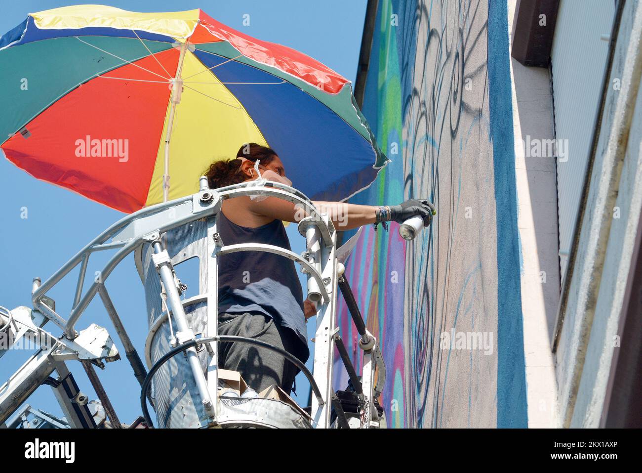 06.07.2017., Sisak, Croatia - After a short pause, the Street Art ...