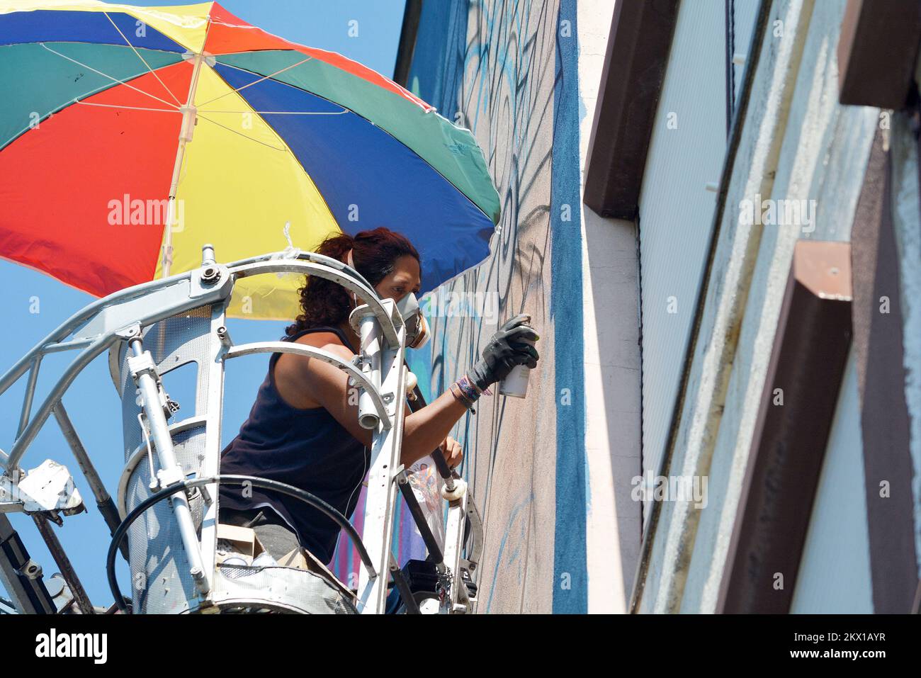 06.07.2017., Sisak, Croatia - After a short pause, the Street Art ...