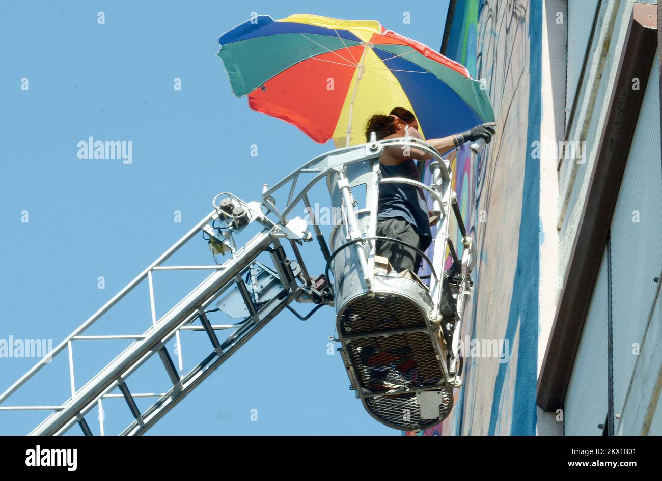 06.07.2017., Sisak, Croatia - After a short pause, the Street Art ...