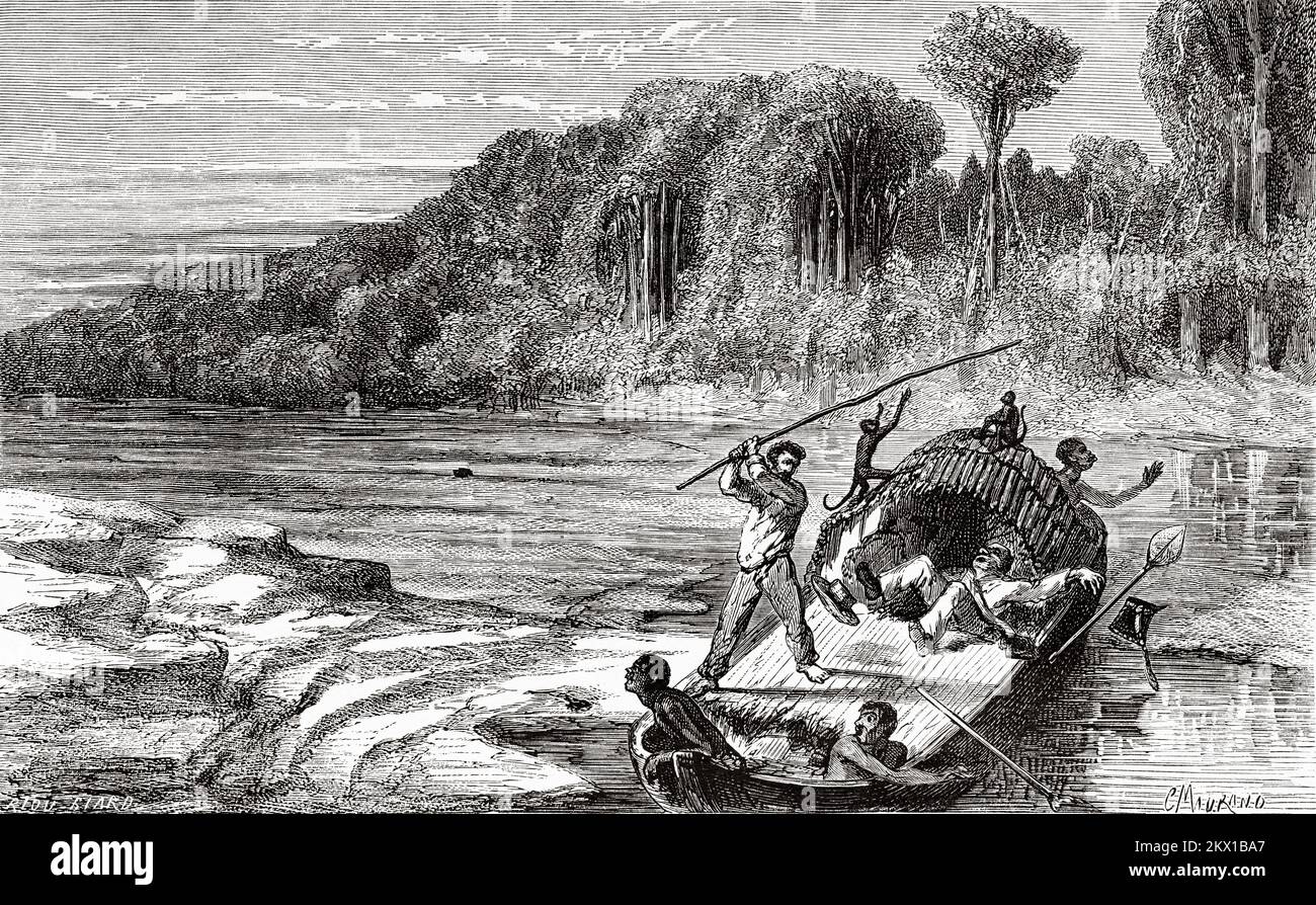 Biard gets angry while driving his boat, Brazil, South America. Journey ...