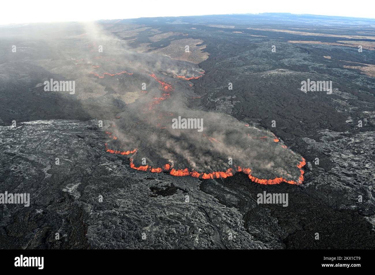 Mauna Loa, United States of America. 29 November, 2022. A lava flow ...