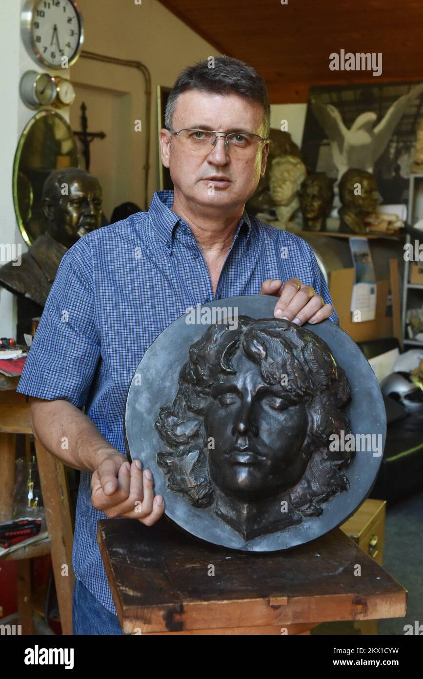 06.07.2017., Croatia, Velika Gorica, Vukovina - Academic sculptor ...