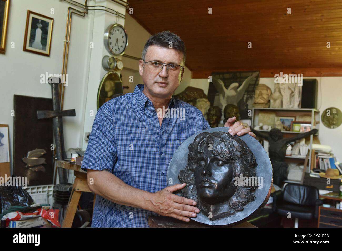 06.07.2017., Croatia, Velika Gorica, Vukovina - Academic sculptor ...