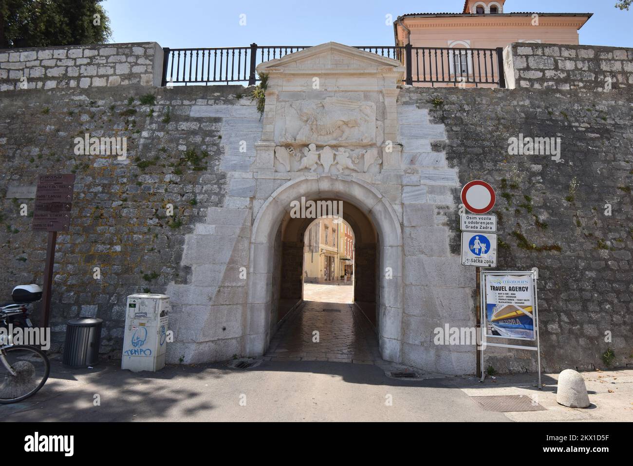 10.07.2017., Zadar, Croatia - Zadar’s fortified city walls and gates ...