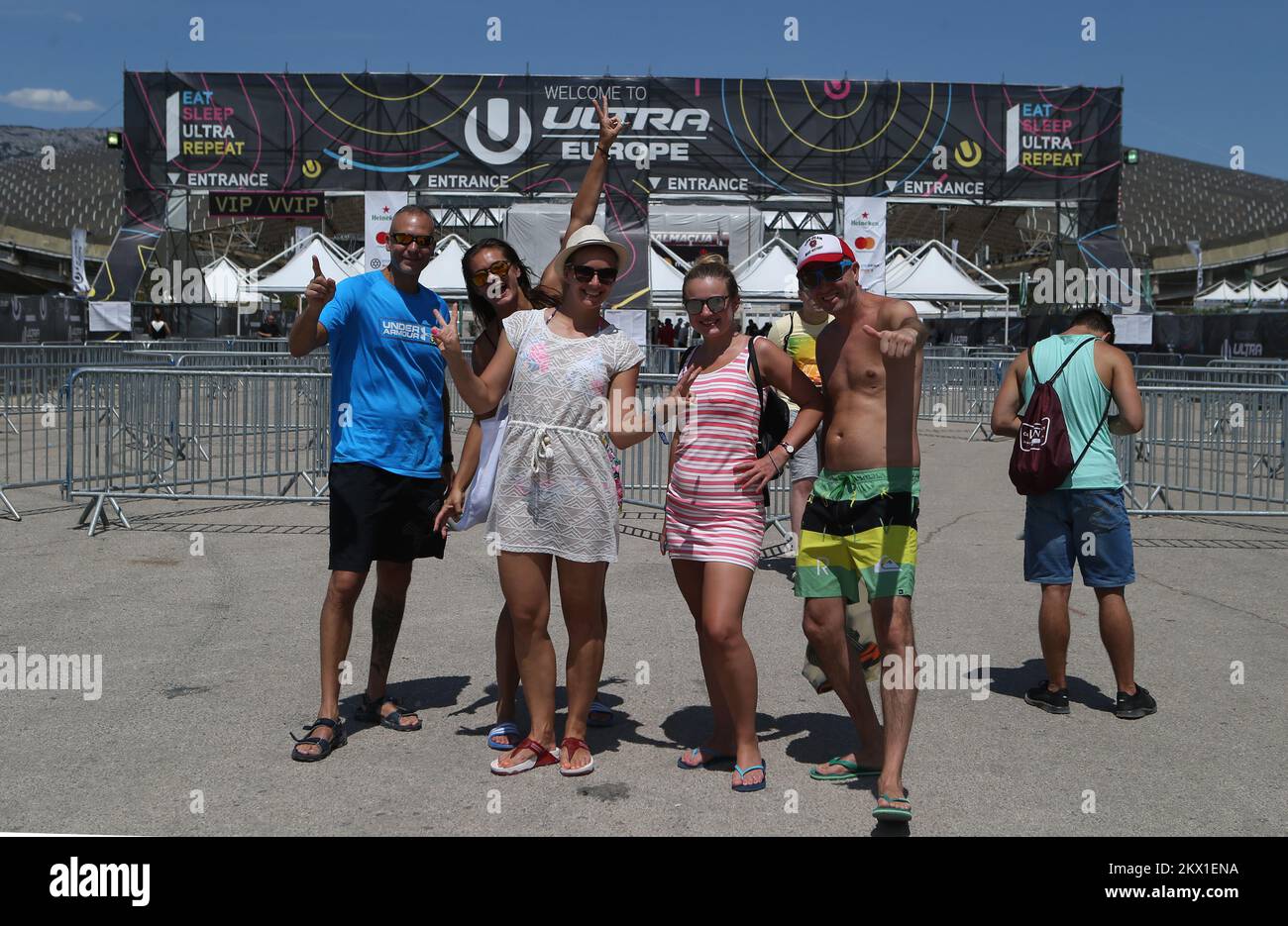 14.07.2017., Split, Croatia - Young people gathering at Poljud stadium ...