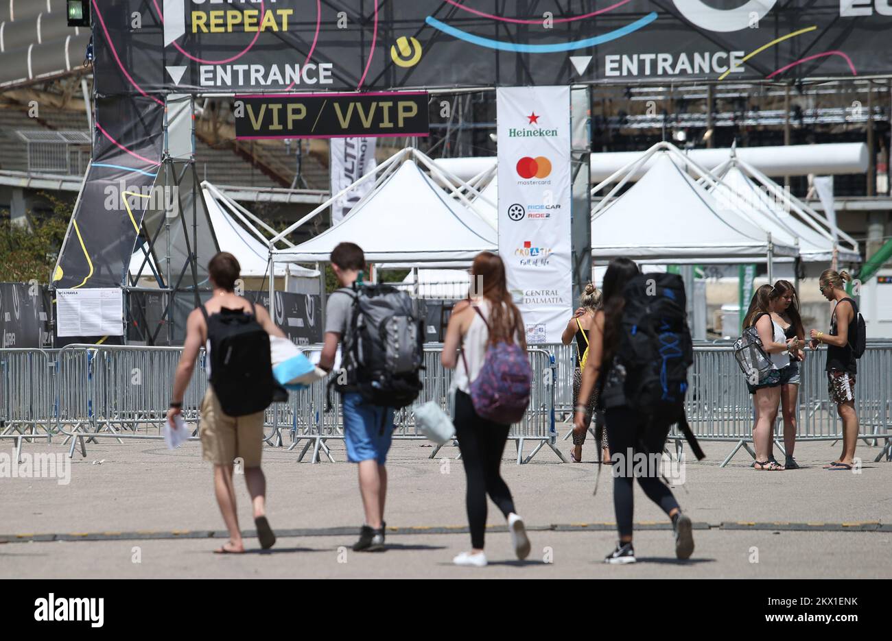 14.07.2017., Split, Croatia - Young people gathering at Poljud stadium ...